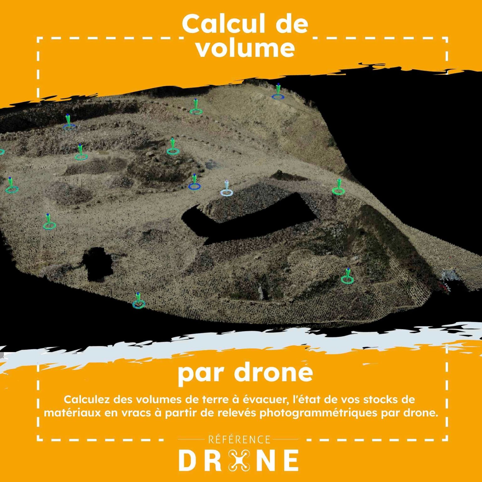 Le calcul de volume - Référence drone